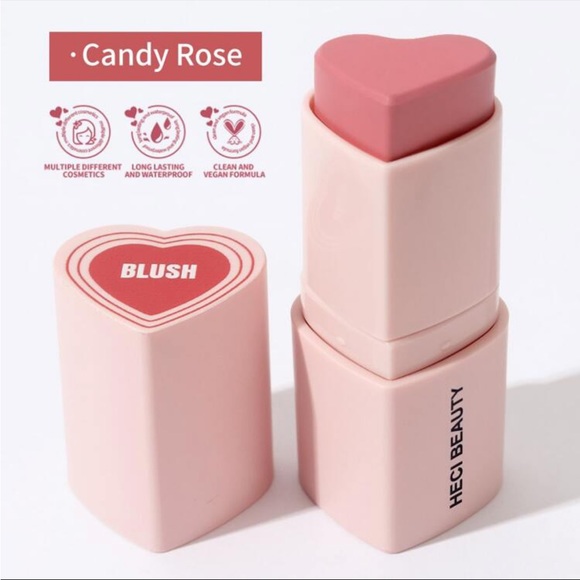 Rebellious Rose | Makeup | Heart Shaped Cream Blush Stick 3in Cute ...